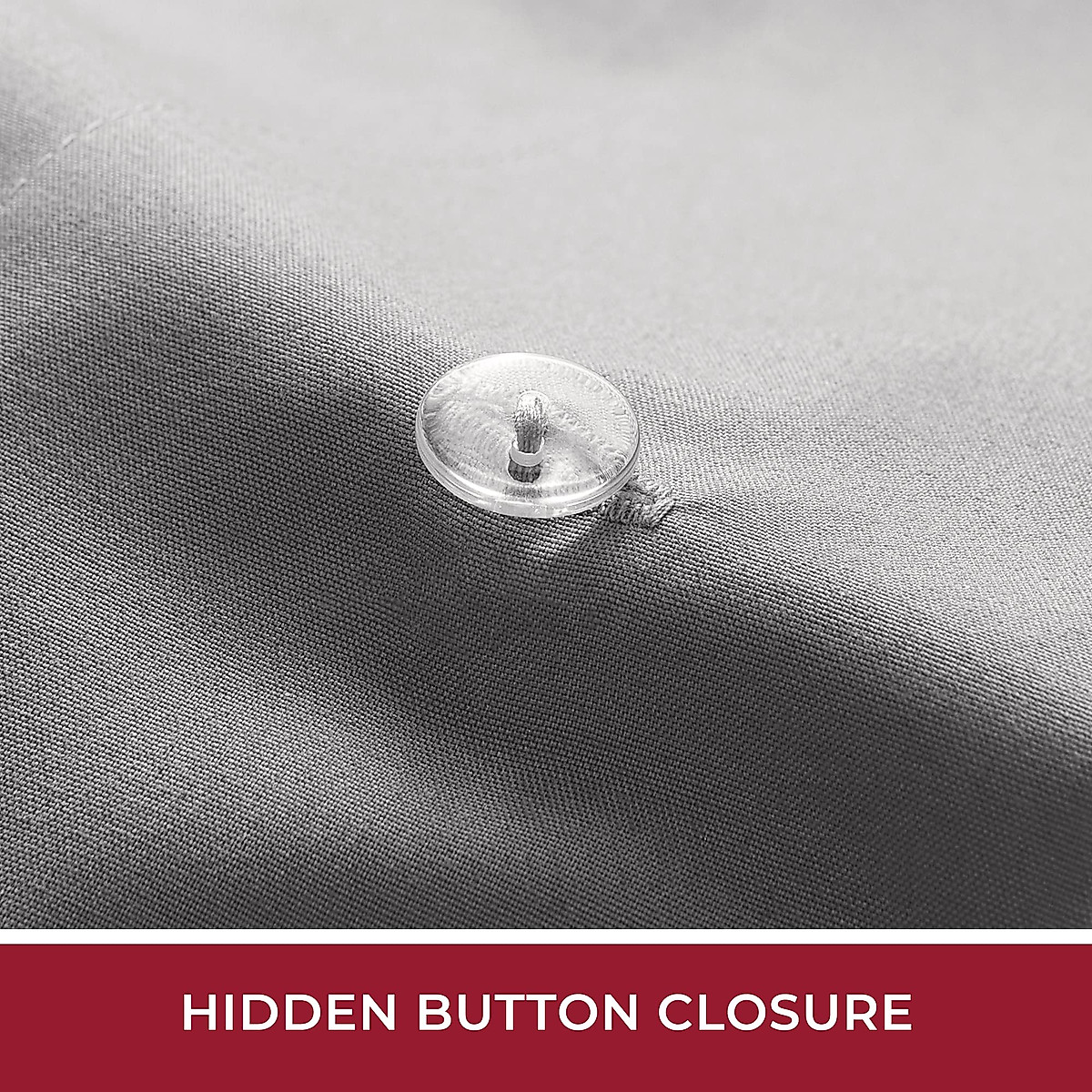 Mellanni Duvet Cover Set - Stylish & Modern - Soft & Cooling Microfiber - Fade, Stain, Shrink, and Wrinkle Resistant - Pinsonic Stripe (Queen, Light Gray)