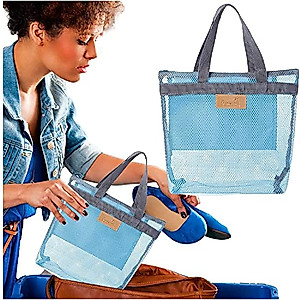 1pcs Makeup Travel Case Portable Shower Mesh Shower Tote Bag Quick Dry Hanging Toiletries and Bathroom Organizer Bag for College Dorm Beach Travel Or Camping with Clear Make up Storage Case