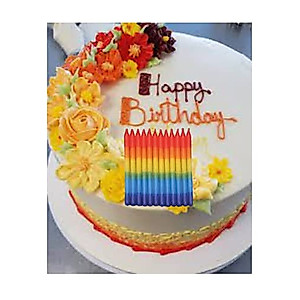 Party Candles Birthday Candles Cake Topper Candles (Rainbow)