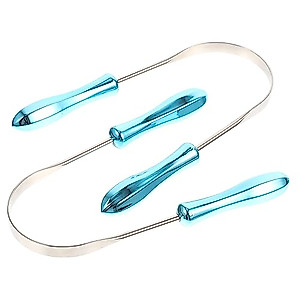 Outanaya 2pcs U-shaped Oral Scraper Scraping Scraper Scrapers Scraper for Brush Sky-blue Abs