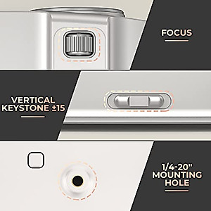 Projector with WiFi and Bluetooth, Native 1080P Projector for Outdoor Movie, 8500 Lumens, Portable Mini Projector Compatible with iPhone/Smartphone/TV Stick/Xbox/PC/Laptop w Carry Bag