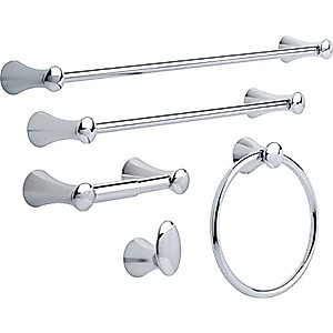 Delta Faucet 73846 Lahara Towel Ring, Polished Chrome (Pack of 2)