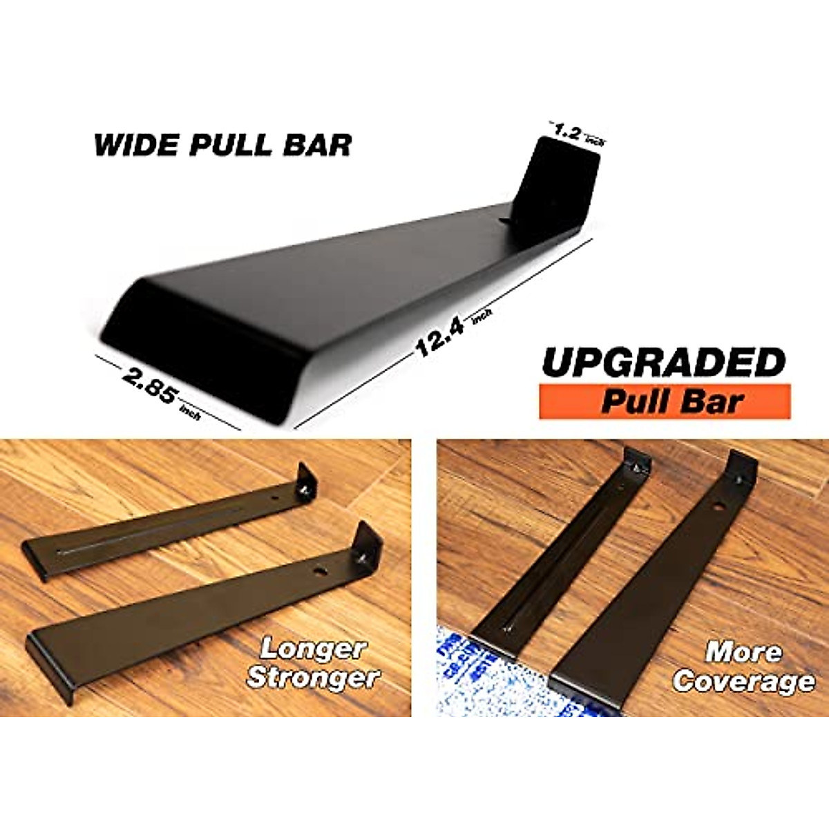 Laminate Wood Flooring Installation Kit with Extra Strong Solid Tapping Block Heavy Duty (43, Upgraded Fiberglass Handle Mallet)