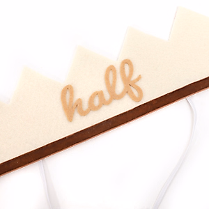 Agkvw Half Birthday Crown - Boho Cake Smash Prop, 6 Months Hat for Boys in Brown