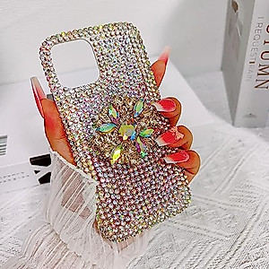 redecarie for Samsung Galaxy Note 10 Diamond Case,3D Handmade Luxury Bling Glitter Shiny Crystal Rhinestone Case with Holder Kickstand for Women Girls Kids Teens