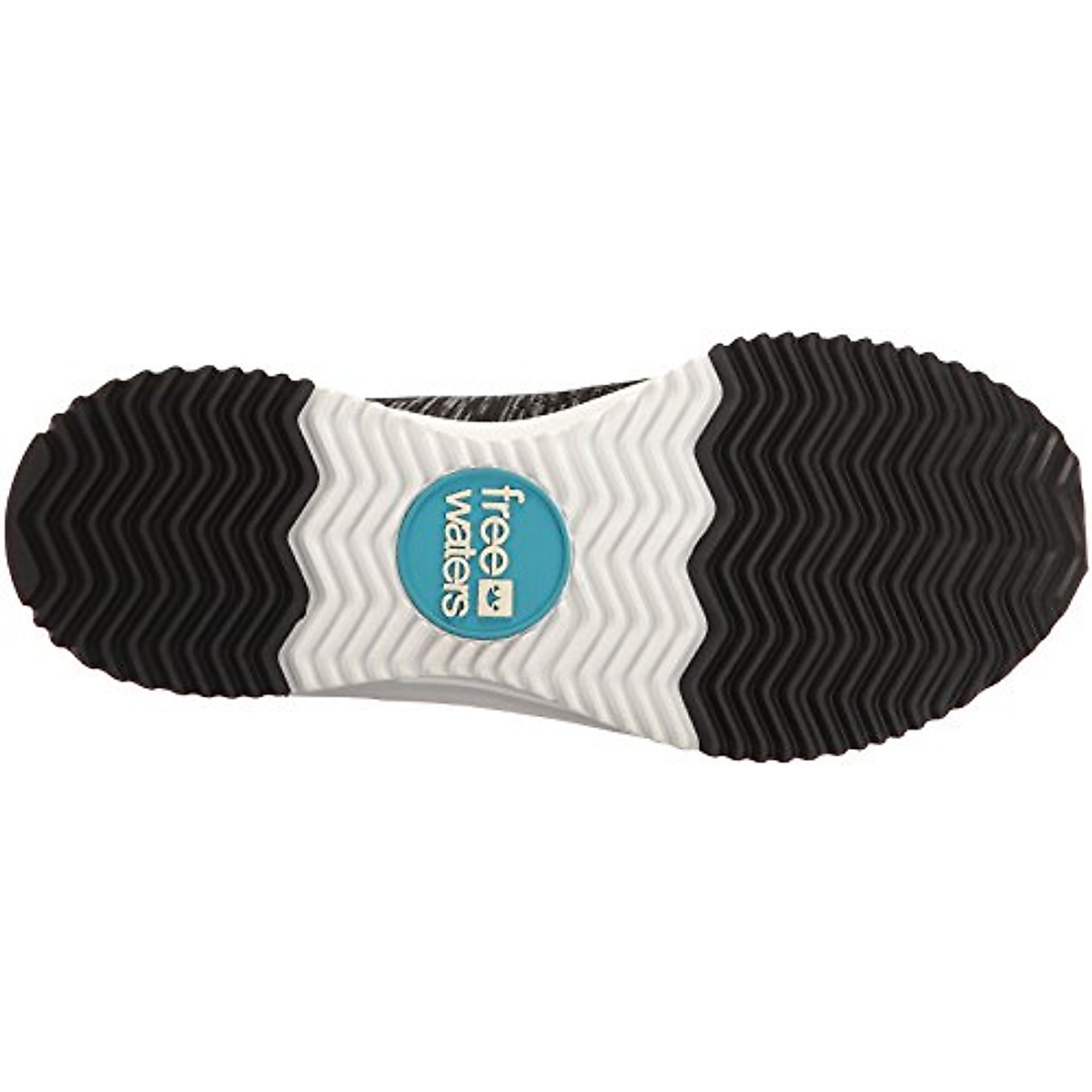 Freewaters Women's Sky Trainer Knit Lace-Up Shoe, Black/Grey, 7 M US