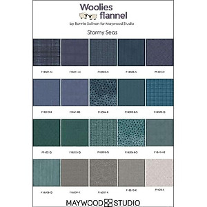 Bonnie Sullivan Woolies Flannel Stormy Seas 10" Squares 42 Pieces Layer Cake Maywood Studio