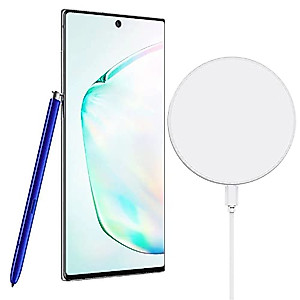 Samsung Galaxy Note 10+ Plus (256GB, 12GB) 6.8" QHD+ AMOLED, Snapdragon 855, 4300mAh Battery, 4G LTE Fully Unlocked (T-Mobile, Verizon, Global) N975U1 (w/Fast Wireless Charger) (Renewed) (Aura Glow)