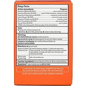 Hyland's Naturals Leg Cramps Caplets, Natural Relief of Calf, Leg and Foot Cramp, 40 Count Caplet