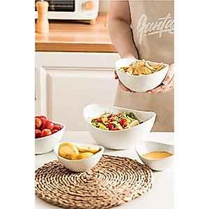 LAUCHUH 3 Tier Serving Stand Chip and Dip Serving Set Pocerlain Oval Bowl Set with Stand White Serving Bowl for Entertaining Tiered Tray Decor for Halloween Countertop Gold