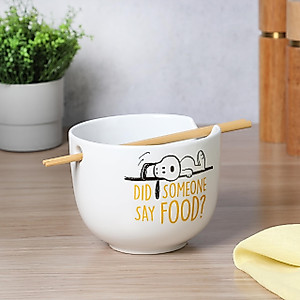 Peanuts Snoopy 6" Foodie Ramen Stoneware Noodle Bowl w/Chopsticks