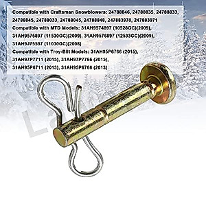 738-04155 Shear Pins(1/4" x 1-3/4") with Clips Compatible with Craftsman/Troy-Bilt/Yard-Man 900 Series Two-Stage Snow Thrower Models, 2007 and After, Replaces for 738-04155 714-04040 (10)