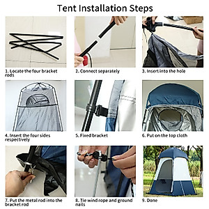 Shower Tent Large, Oversize Space Privacy Tent Portable Camping Toilet Tent Outdoor Beach Dressing Changing Bathing Room Camping Privacy Shelters 5.2 ft x 5.2ft x 7.9ft Shower Tent for Camping