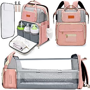 Gimars Diaper Bag Backpack with Changing Station, Multifunctional 900D Waterproof Travel Baby Bag, Large Capacity Baby Bag with USB Charging Port, Baby Registry Search Shower Gifts for Boy Girl
