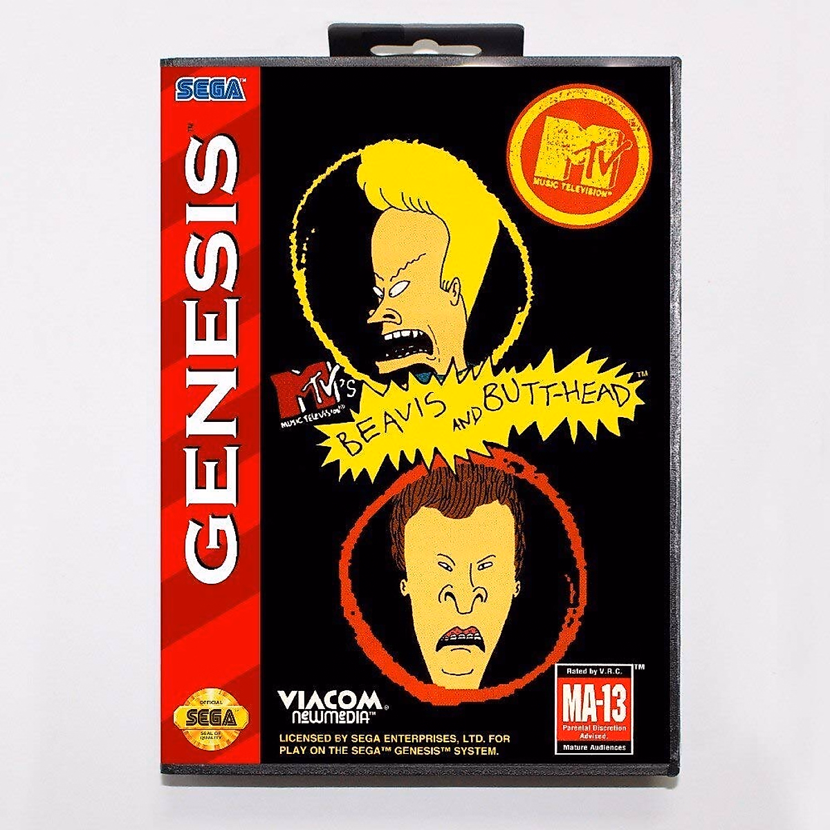 Aditi 16 bit Sega MD game Cartridge with Retail box - Beavis & Butthead game card for Megadrive Genesis system