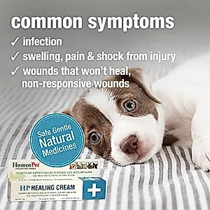 HomeoPet HP Healing Cream, Natural Support for Pet Wound Healing, 14 Grams