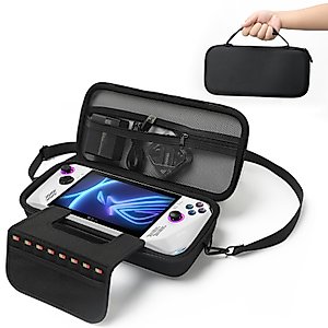 ZAONOOL Carrying Case for Rog Ally, Handheld Protective Case Compatible with Asus Rog Ally 7, Travel And Storage Case for Rog Ally Console & Accessiores [Black]