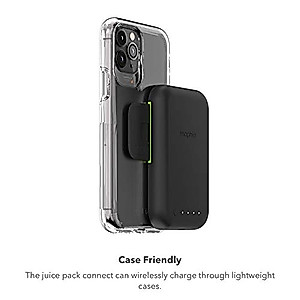 mophie Juice Pack Connect Compact - containing a Portable 5,000mAh Battery with Dual Purpose Stand - Made for Qi-Enabled Smartphones - Black