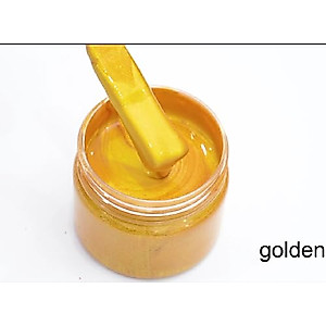 YongBo Metallic Gold Acrylic Paint, 100ml Gold Paint, Gold Leaf Paint for Metal, Wood, Headstone, Painting, Non Toxic Non Fading