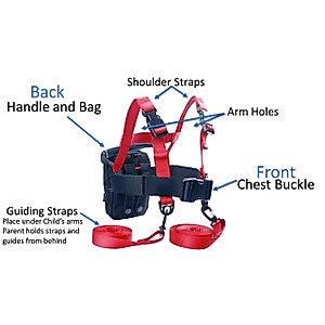 GSM Brands Ski Trainer Harness with Leash for Teaching Kids Skiing Safely