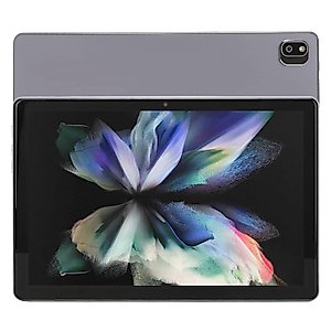 ICRPSTU 2 in 1 Tablet, 10.1 Inch Tablet 8GB 256GB 8MP 16MP 100‑240V 4G Network USB C Charge with Keyboard to Work for Android 12 (US Plug)