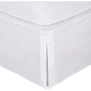 Bed Maker’s Never Lift Your Mattress Wrap Around Bed Skirt, Classic Style, Low Maintenance Wrinkle Resistant Fabric, Traditional 14 Inch Drop Length, Queen, White