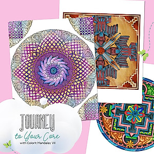 ColorIt Mandalas to Color, Volume VII Coloring Book for Adults 50 Cultural Mandala Patterns and Designs, Spiral Binding, USA Printed, Lay Flat Hardback Book Cover, Ink Blotter