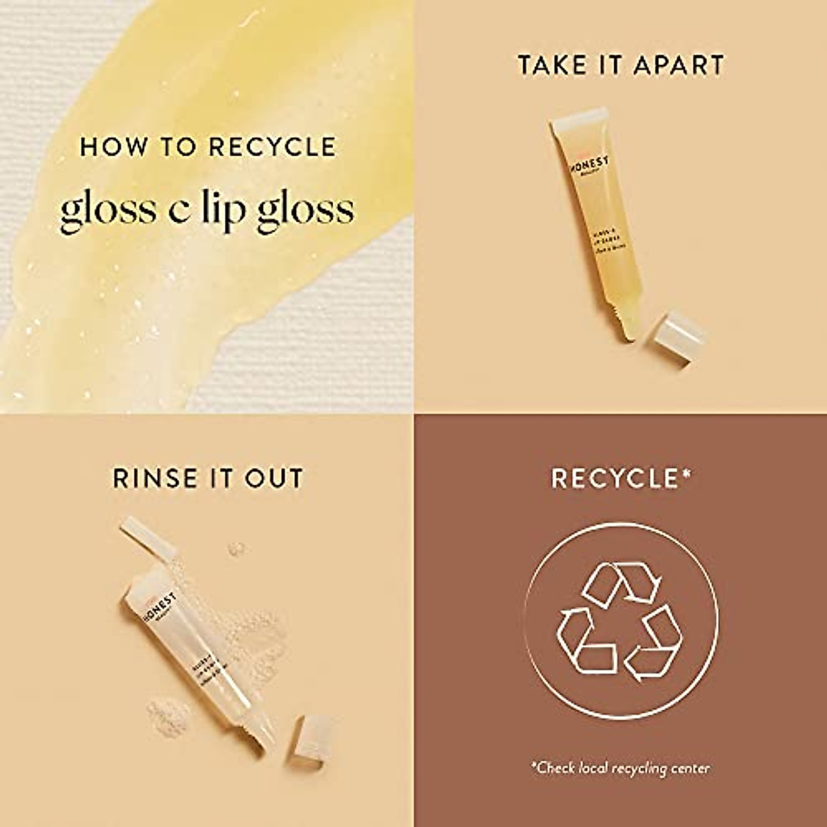 Honest Beauty Gloss-C Lip Gloss, Rose Opal with Coconut Oil + Jojoba Seed Oil| EWG Certified + Dermatologist Tested & Vegan + Cruelty free | 0.33 fl. Oz