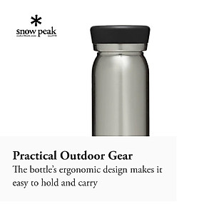 Snow Peak's Milk Bottle 500, Clear, TW-501CL, Stainless Steel, Vacuum-Sealed, Double-Walled, Made in Japan, Lifetime Product Guarantee, Lightweight for Camping & Everyday Use