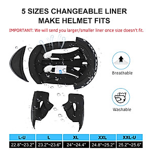 Bluetooth Integrated Motorcycle Helmet, FreedConn DOT Full Face BM12 Communication Systems Motorcycle Helmet with 500m FM Radio/ MP3, 2-3 Riders Pairing Intercom (Matte Black, XXL)
