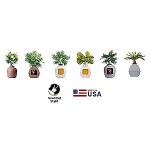 Good Pet Stuff, The Original Hidden Litter Box, Artificial Plants & Enclosed Cat Planter Litter Box, Vented & Odor Filter, Easy to Clean, Mocha Brown