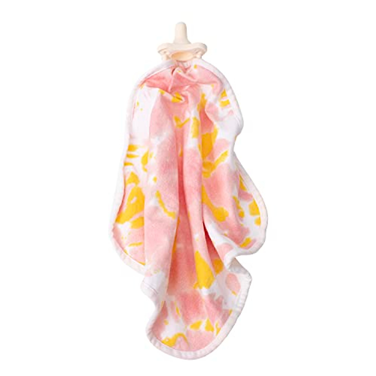 Dr. Brown's Lovey Blanket with Beaded Ring Teether and HappyPaci Silicone One-Piece Pacifier, Pink