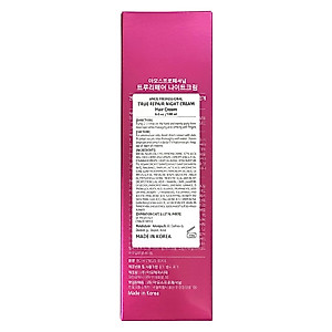 AMOS PROFESSIONAL True Repair Night Cream 6fl oz (180ml) | Intensive Nourishing Leave-In Conditioner for Dry & Damaged Hair | Anti-Frizz, Hydration and Nutrition No Wash & Leave-In Conditioner | Korean Leave-In Conditioner