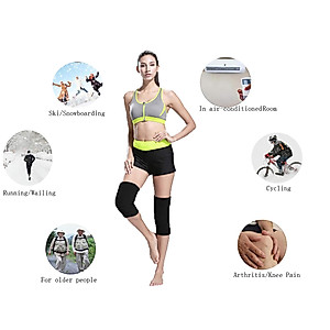 FakeFace Elder Women Thermal Knee Braces Leg Warmers Winter Warm Rheumatic Arthritis Knee Sleeves Protector Wraps Pads for Outdoor Sports Motorcycle Ski Cycling