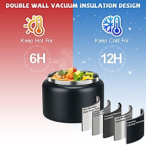 MAISON HUIS Bento Lunch Box for Kids With 8oz Soup Thermos, Leakproof Lunch Compartment Containers with 4 Compartment Bento Box, Thermos Food Jar and Lunch Bag, BPA Free,Travel, School(Unicorn)