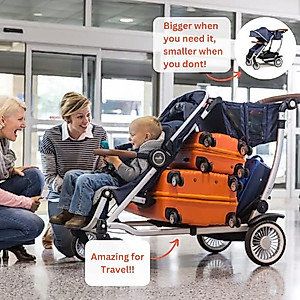 Austlen Entourage 2.0 Double Stroller in Navy (Also Available in Black)