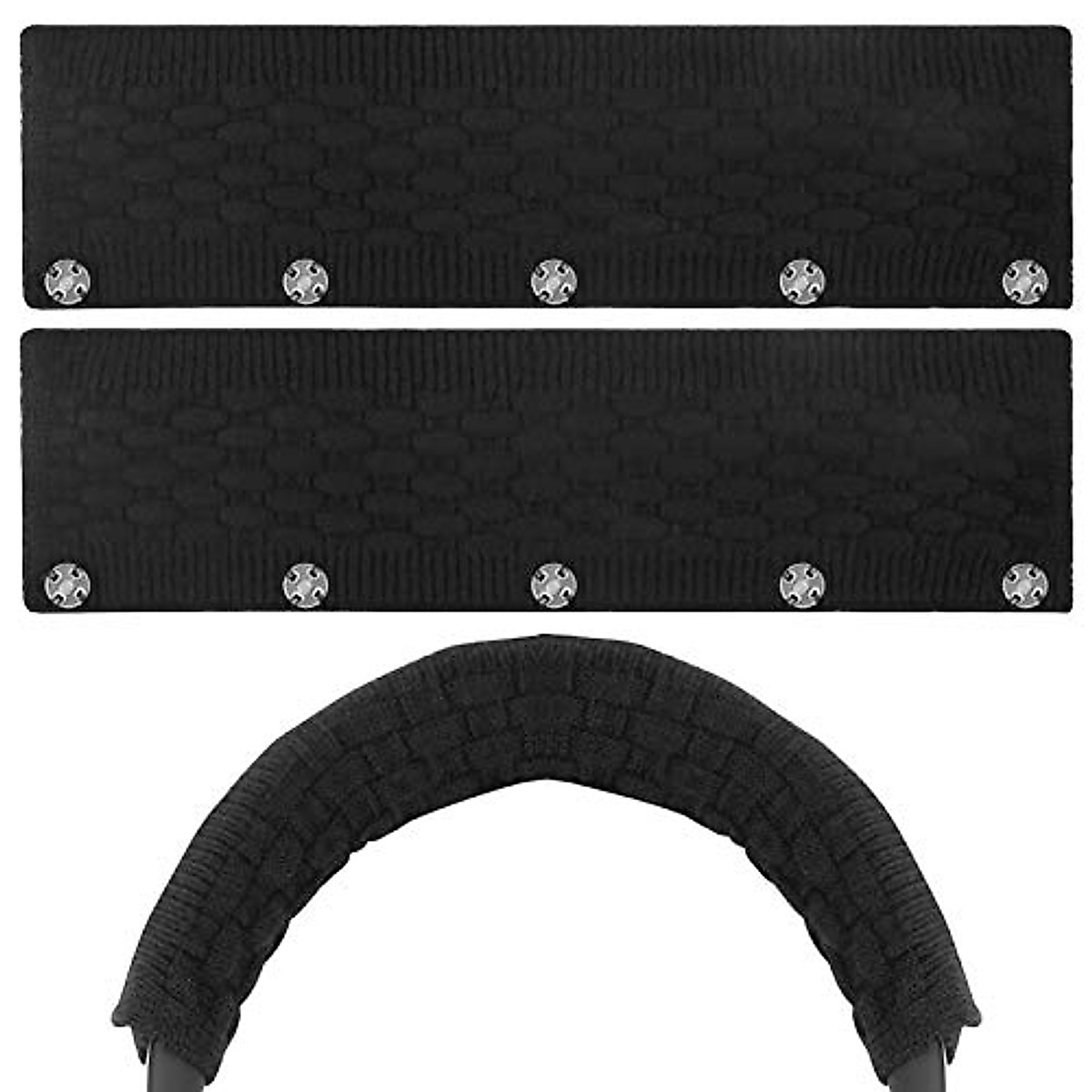 Geekria Knit Fabric Headband Pad Compatible with Bose Noise Cancelling Headphones 700, NCH 700, NC 700 Headphone Replacement Headband/Headband Cushion/Replacement Pad Repair Parts (Black)