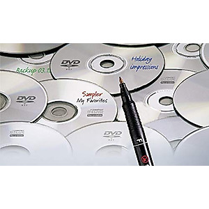 STABILO Pack of 10 Felt Tip Pens for Transaprent OHPen Soluble Ink Medium Tip Black