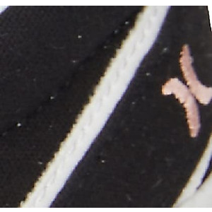 Hurley Women's Kayo Canvas Sneakers, Black/Pink, 6.5