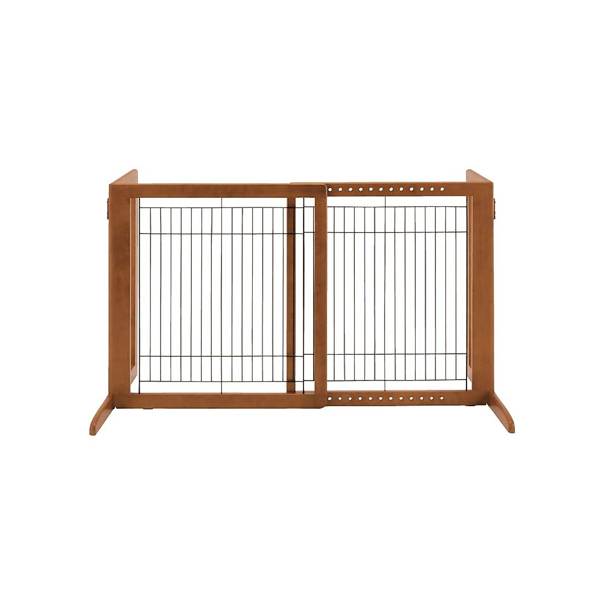 Richell Wood Freestanding Gate, High-Small, Autumn Matte Finish