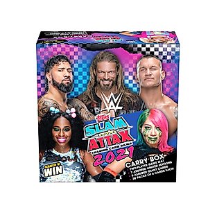 Topps WWE Slam Attax 2021 Edition (Carry Box) I WWE Cards | Includes Game mat