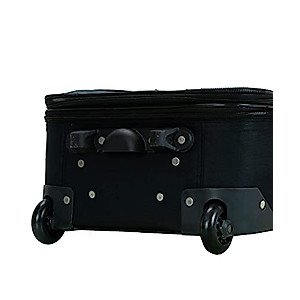 Rockland Fashion Softside Upright Luggage Set, Black/Gray, 2-Piece (14/19)