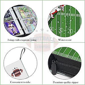 900 Pockets Football Cards Binder,Trading Card Holder Album Storage Display with Football Card Sleeves Card Holder Protectors for Football Card and Sports Card