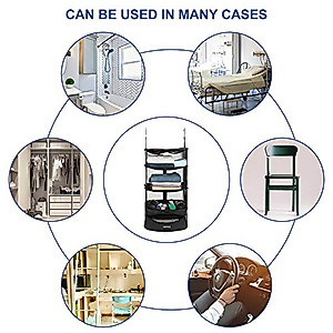 TABITORA Portable Hanging Travel Shelves Bag Packing Cube Organizer Suitcase Storage Large Capacity Rose L+XL