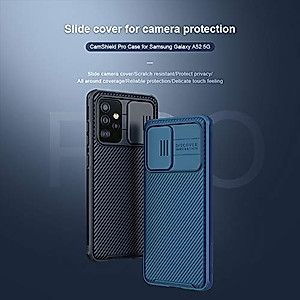 Mangix Galaxy A52 Case with Camera Cover,Galaxy A52 Slim Fit Thin Polycarbonate Protective Shockproof Cover with Slide Camera Cover, Upgraded Case for Samsung Galaxy A52 5G/4G (Black)