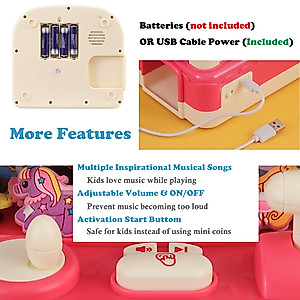 GcFoir Arcade Claw Machine Candy Crane Game Toy for Kids with Prizes Set - 50 Mini Toys Refill Prizes for Birthday (Pink)