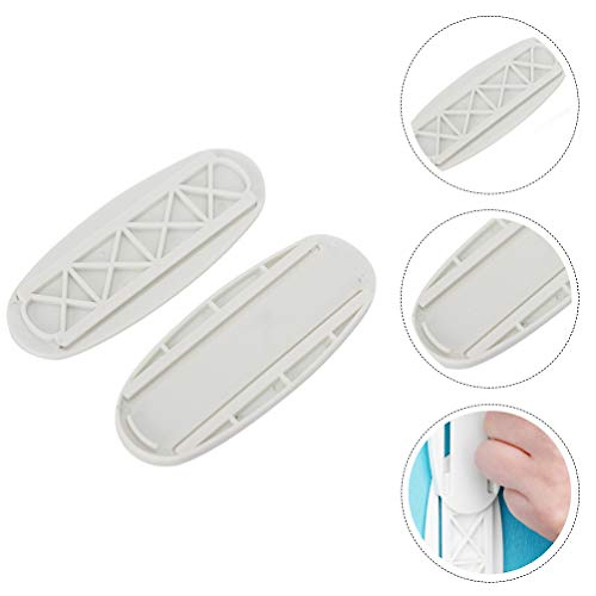 Cabilock 10pcs Power Strip Socket Fixator Wall Mount Power Strips Cable Organizers Punch Free Self Adhesive Socket Remote Control Holder for Home 10Ã—3.7cm