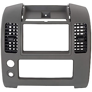 HECASA Center Dash Console Instrument Panel Cluster Lid Bezel Compatible with 2005-2020 Nissan Frontier Replacement for 68259-ZP16D 68259ZP16D
