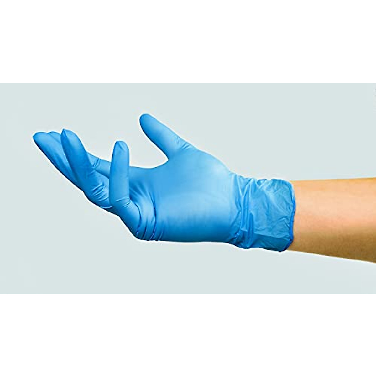 NITRYLEX Nitrile Medical Exam Gloves, Powder-Free, Latex-Free, Textured, Blue, Medium, 100, (PP6001)