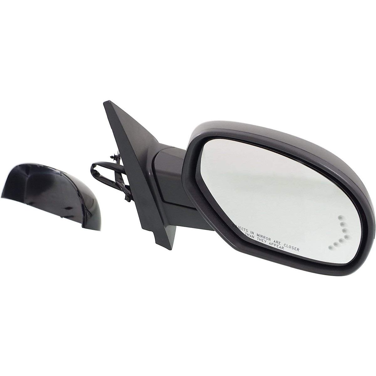 Kool Vue Left & Right Power Heated Mirrors for Chevrolet Tahoe GMC Yukon 2007-2014 Power Fold With Signal Light, Memory & Puddle Lamp; Without Blind Spot & Auto-Dimming with 2 Caps w/o Off Road Pkg